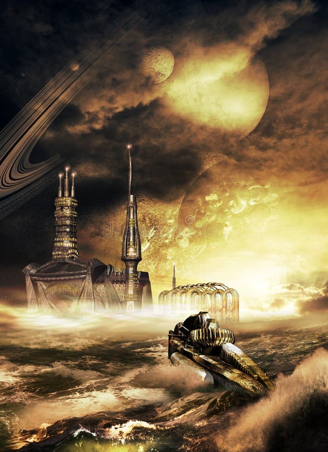 Alien Worlds stock illustration. Illustration of discovering - 84285570