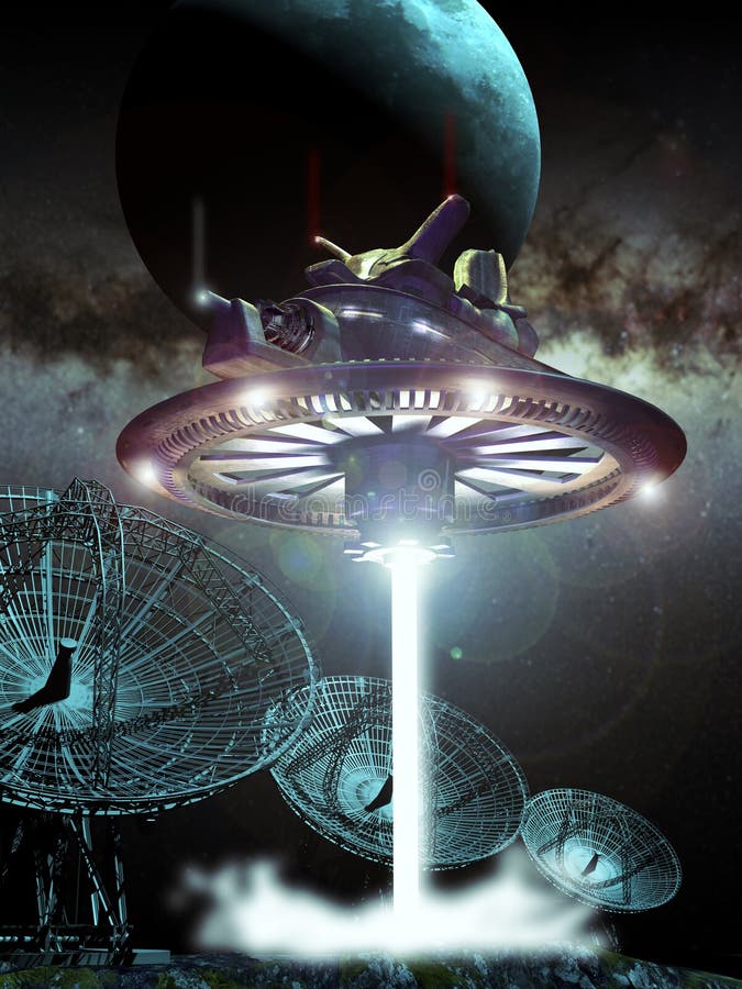 Aliens answering stock illustration. Illustration of flight - 20485508