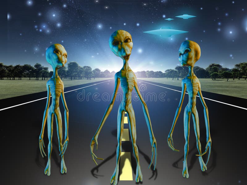 Aliens looking down stock illustration. Illustration of danger - 11438018
