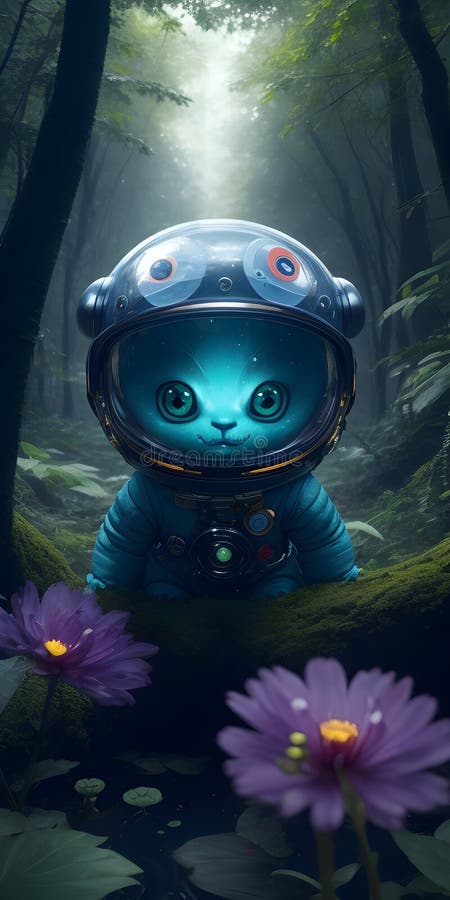 Aliens Creature in the Dark Stock Illustration - Illustration of ...