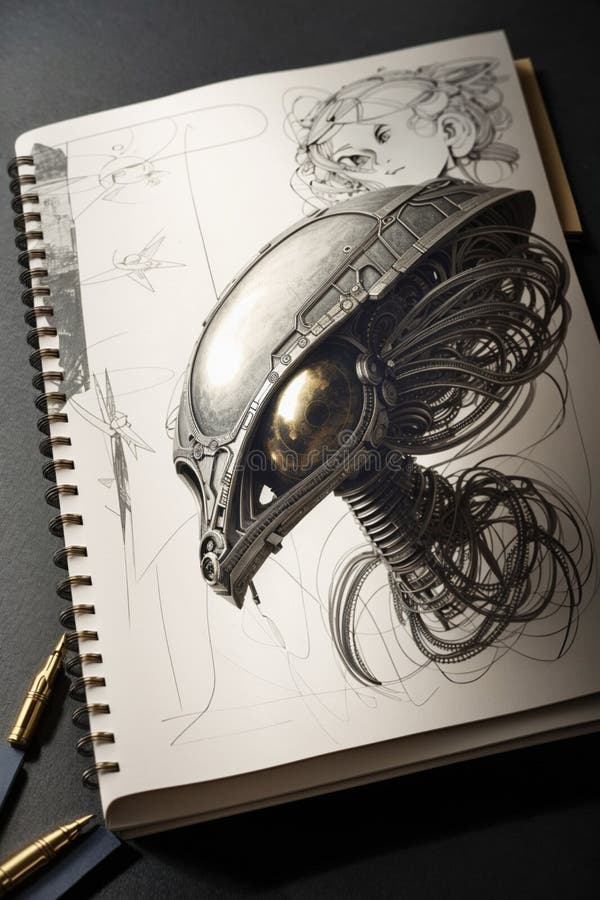 Aliens Drawing Look Like Leonard Da Vinci Stock Photo - Image of ...