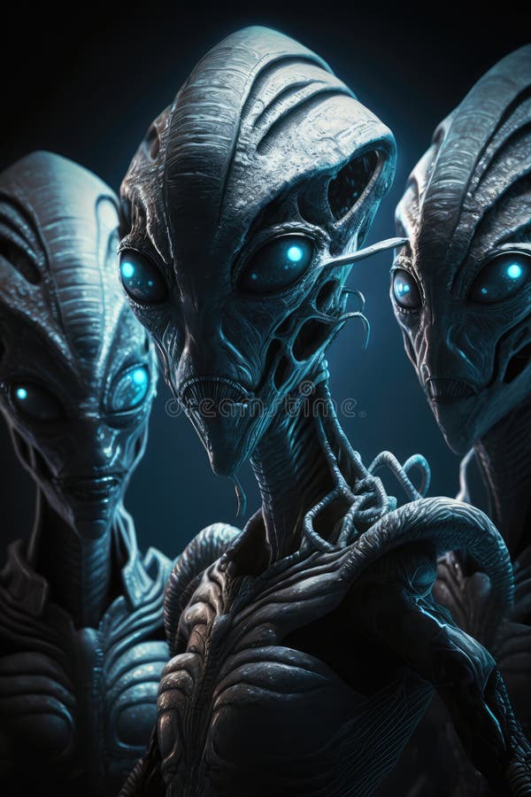 Aliens and Extra Terrestrials from Another Planet Stock Illustration ...