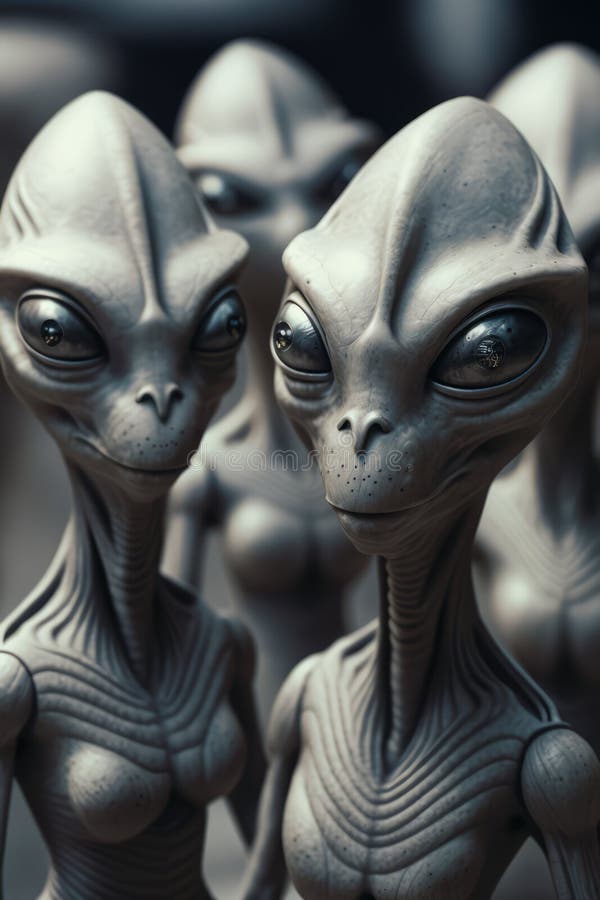 Aliens and Extra Terrestrials from Another Planet Stock Illustration ...