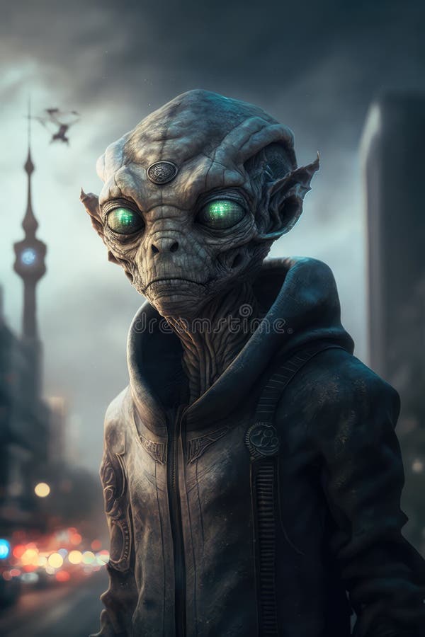 Aliens and Extra Terrestrials from Another Planet Stock Illustration ...