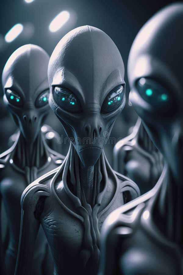 Aliens and Extra Terrestrials from Another Planet Stock Illustration ...