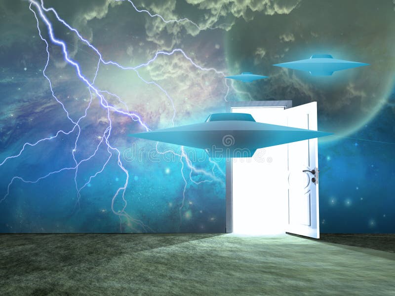 Aliens stock illustration. Illustration of open, night - 86633455