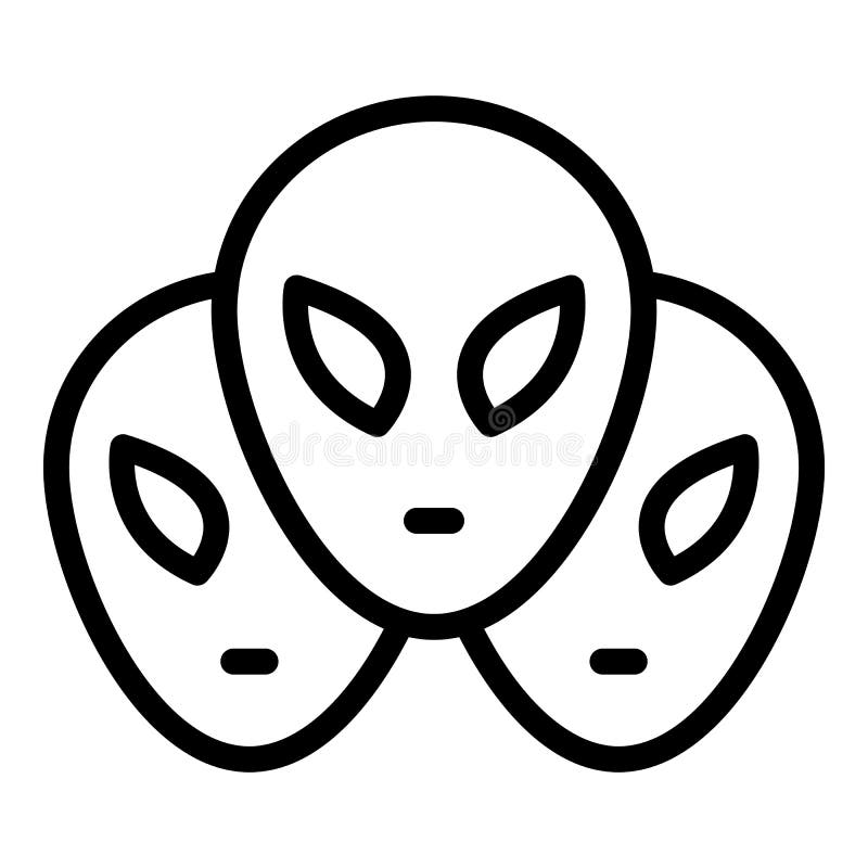 Aliens Group Icon Outline Vector. Comic Game Stock Illustration ...