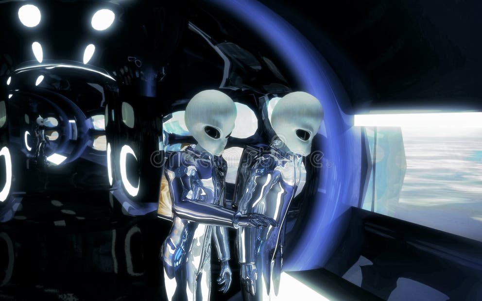 Aliens looking down stock illustration. Illustration of danger - 11438018