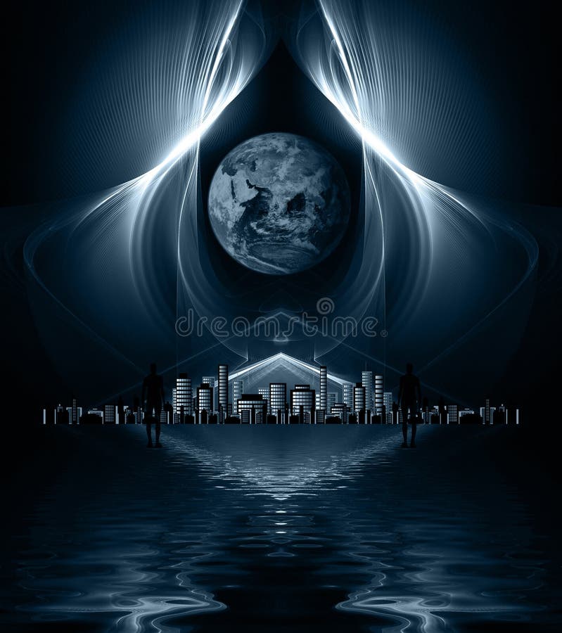 Aliens looking down stock illustration. Illustration of abduction ...