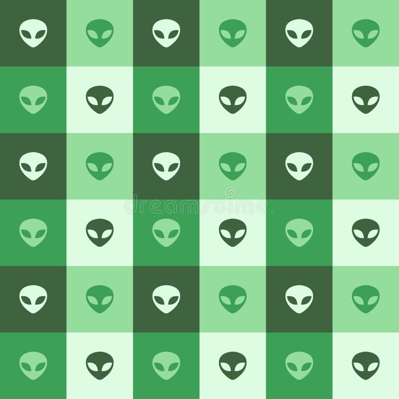 Aliens Pattern Seamless. UFO Background Stock Vector - Illustration of ...