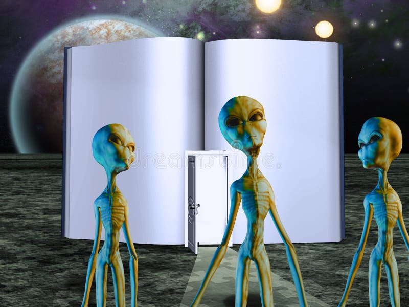 Aliens Story Book stock illustration. Illustration of outer - 35661347