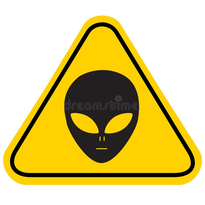 Road Sign Warning of Alien Abduction Stock Image - Image of ship ...