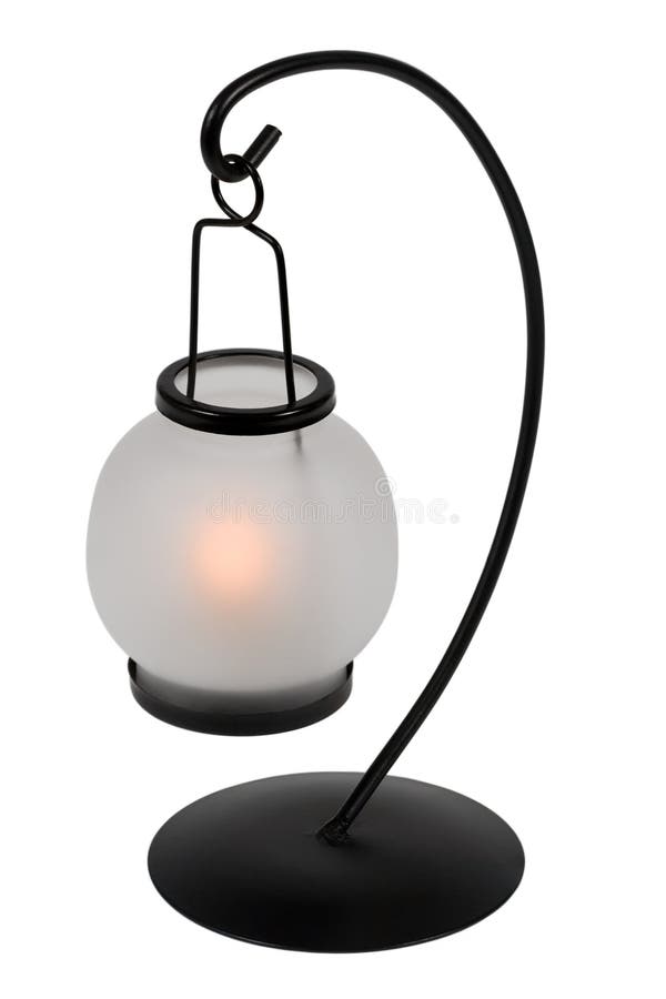 Alight candle table lamp stock image. Image of flame, illuminance - 2288361