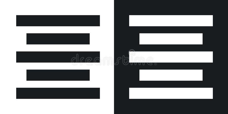 Align Center Icon Set. Text Font Typography Center Align Vector Symbol ...