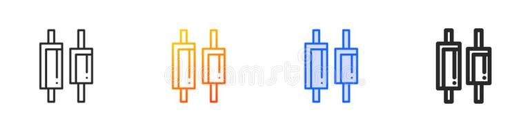 Align Center Icon.Thin Linear, Gradient, Blue Stroke and Bold Style ...