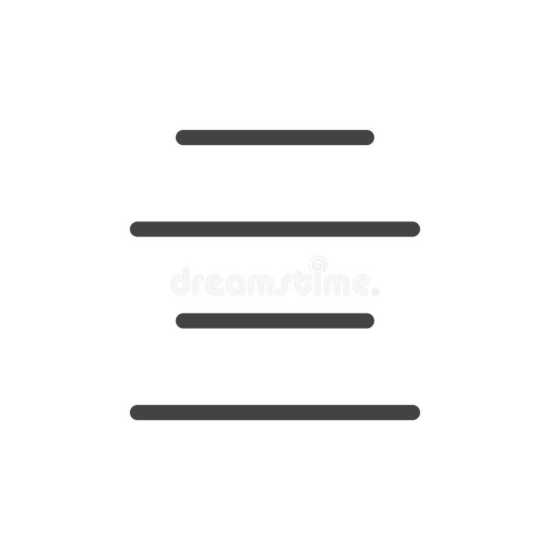 Align Icon Thin Outline Art Symbol Stock Vector - Illustration of ...