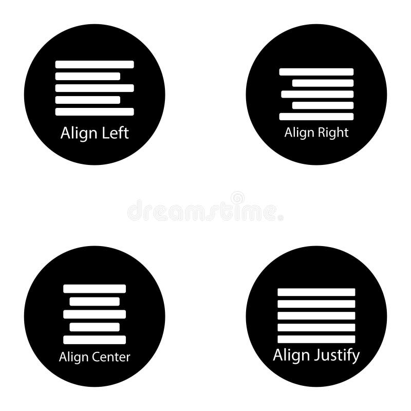 Align icon vector stock vector. Illustration of list - 287651321