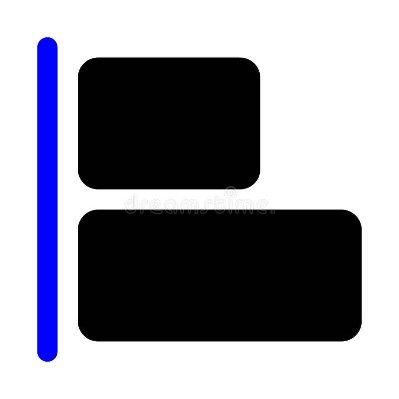 Align Left Icon stock vector. Illustration of design - 250343145