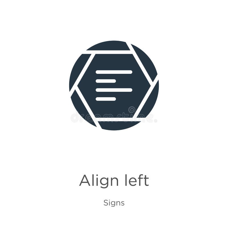 Align Left Icon Vector. Trendy Flat Align Left Icon from Signs ...