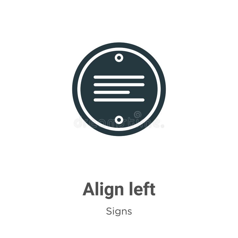 Align Left Outline Vector Icon. Thin Line Black Align Left Icon, Flat ...