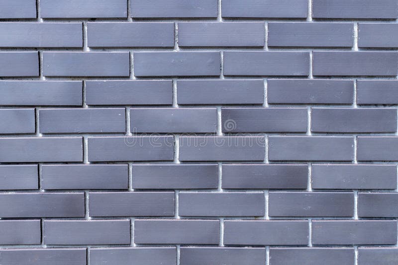 Align Pattern Gray Color New Brick Wall Surface. Stock Image - Image of ...