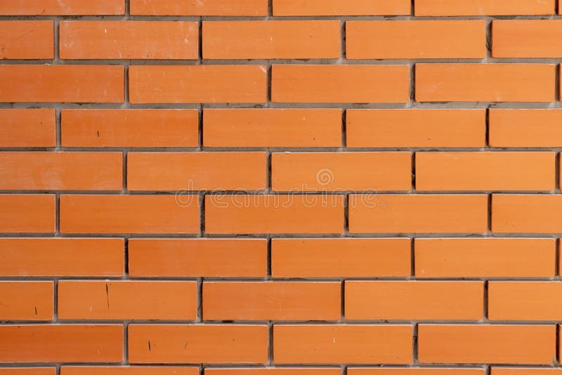 Align Pattern Red Color Neat Brick Wall Surface. Stock Photo - Image of ...