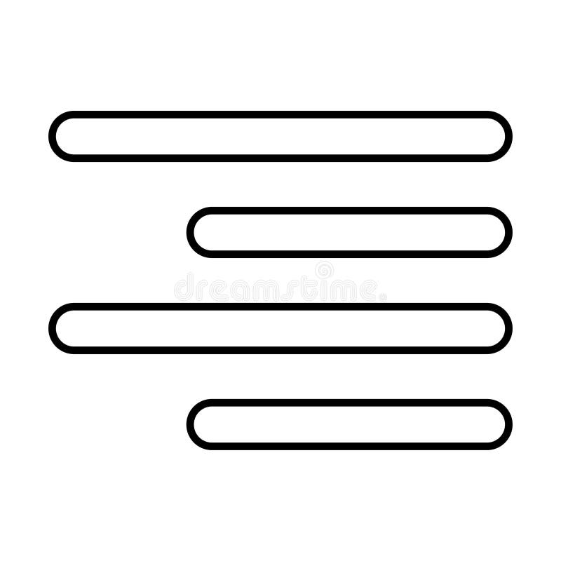 Align Right Icon in Line Style Stock Vector - Illustration of right ...