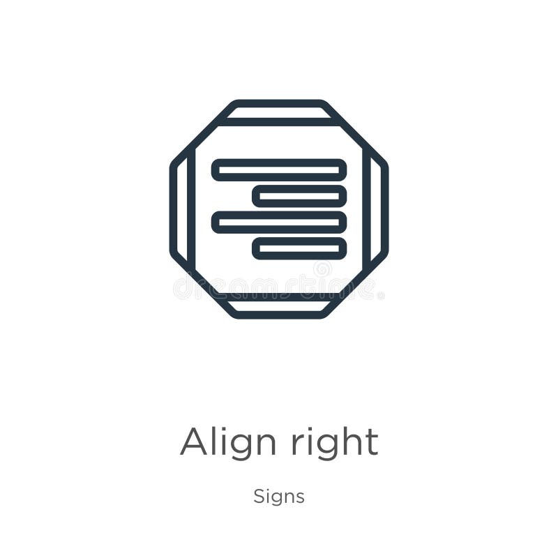 Right Alignment Icon Vector. Trendy Flat Right Alignment Icon from ... Right Alignment Icon Vector. Trendy Flat Right Alignment Icon from ...