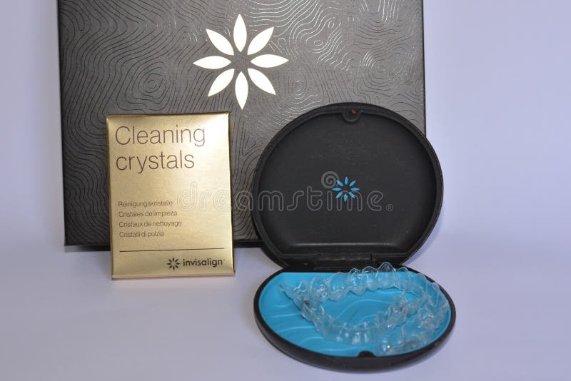 Align Technology Invisalign Aligners in a Case. Editorial Stock Photo ...