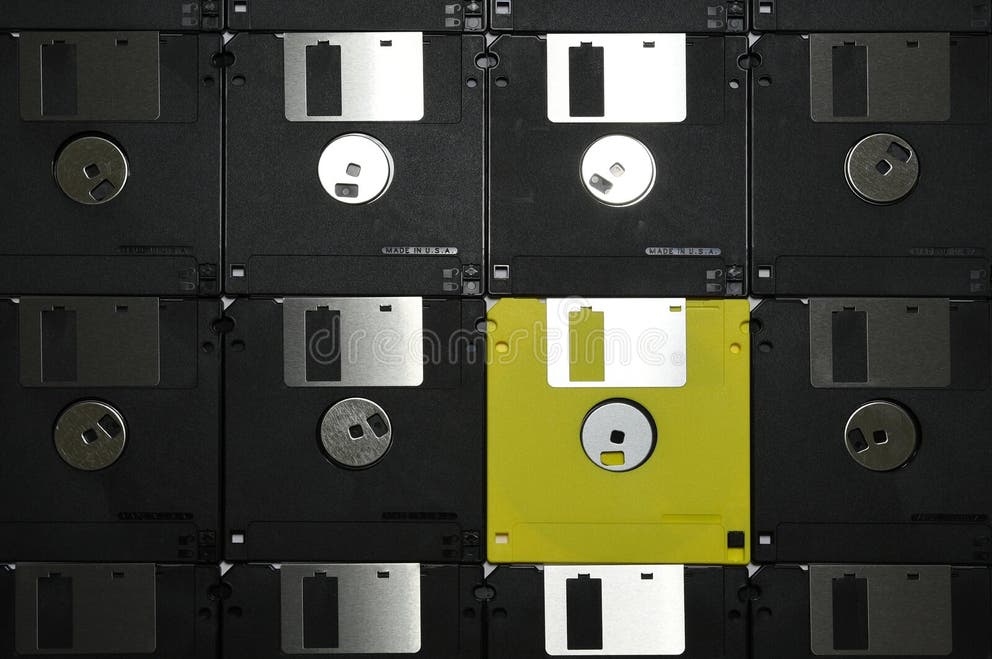 Aligned Floppy Diskettes stock photo. Image of isolated - 107223998