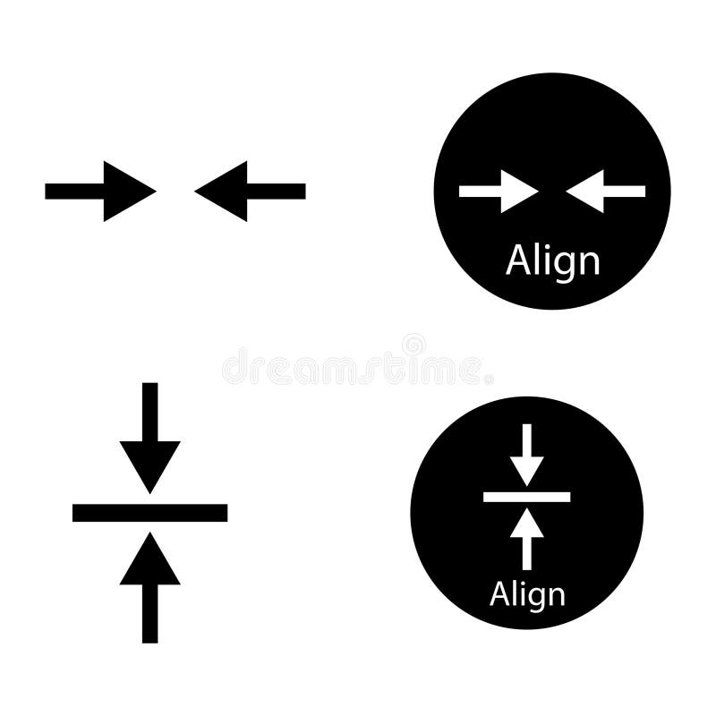 Aligned icon vector stock vector. Illustration of formatting - 287561145