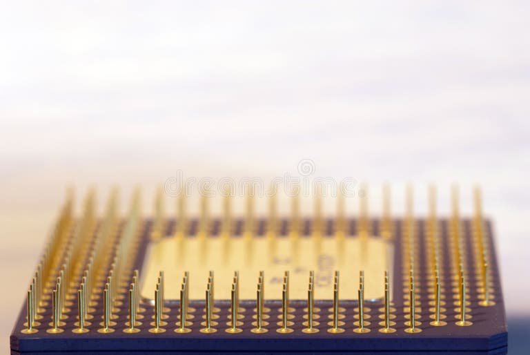 Aligned Pins on a Microprocessor Stock Image - Image of patterns ...