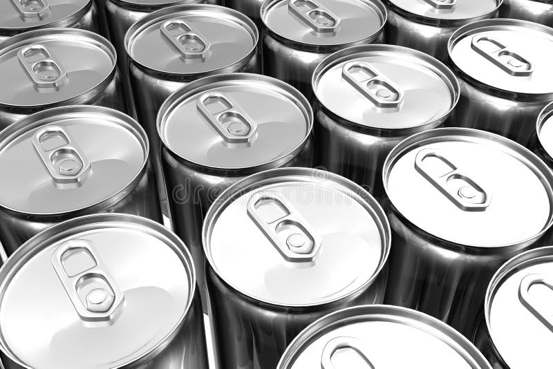 Aligned soda cans stock illustration. Illustration of fresh - 42134529