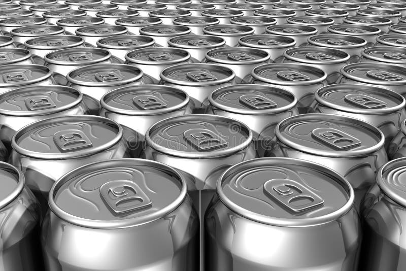 Aligned soda cans stock illustration. Illustration of aluminum - 42135339