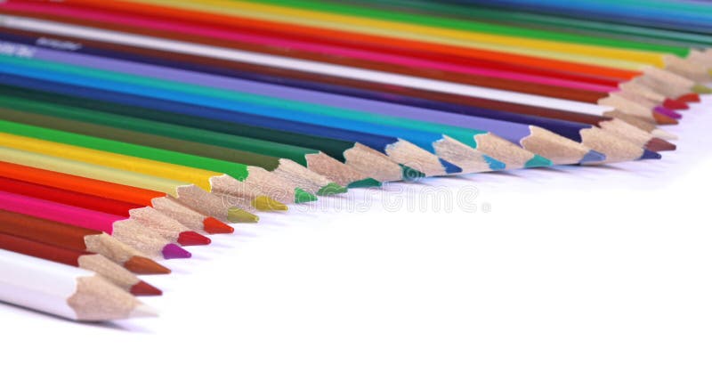Aligning Colored Pencil Tips Stock Photo - Image of palette, colors ...