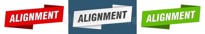 Alignment Banner. Alignment Ribbon Label Sign Set Stock Vector ... Alignment Banner. Alignment Ribbon Label Sign Set Stock Vector ...