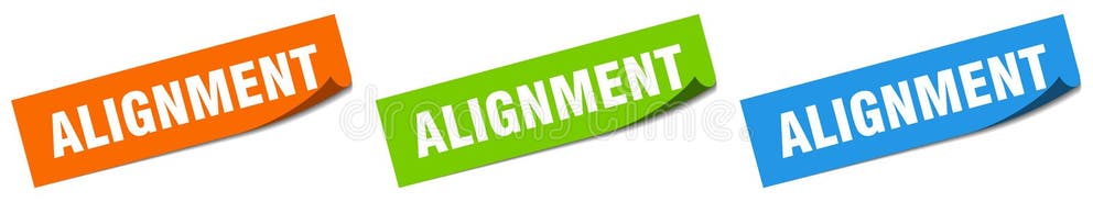 Alignment Banner. Alignment Speech Bubble Label Set. Stock Vector ...