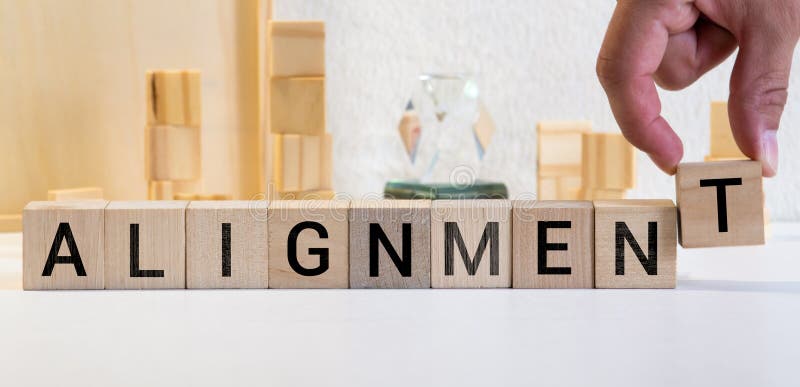 Alignment. Cubes Form the Word Alignment Stock Photo - Image of ...