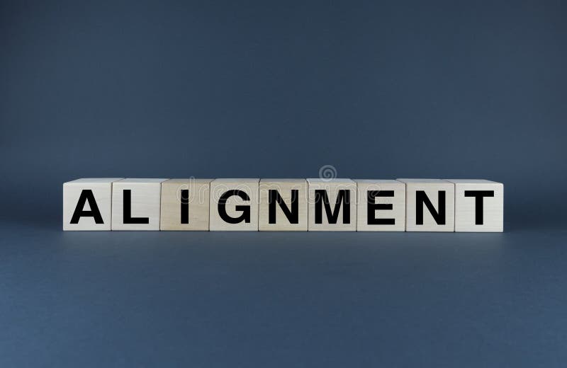 Alignment. Cubes Form the Word Alignment Stock Photo - Image of ...