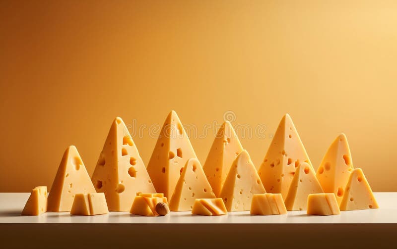 Alignment of Culinary Pyramids Featuring the Term Cheese.ai Stock Photo ...