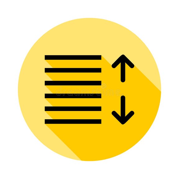 Alignment, Editorial, Text Outline Icon in Long Shadow Style Stock ...