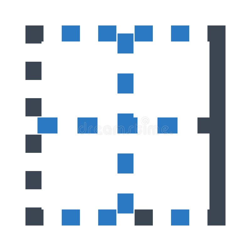 Alignment Glyphs Double Color Icon Stock Illustration - Illustration of ...