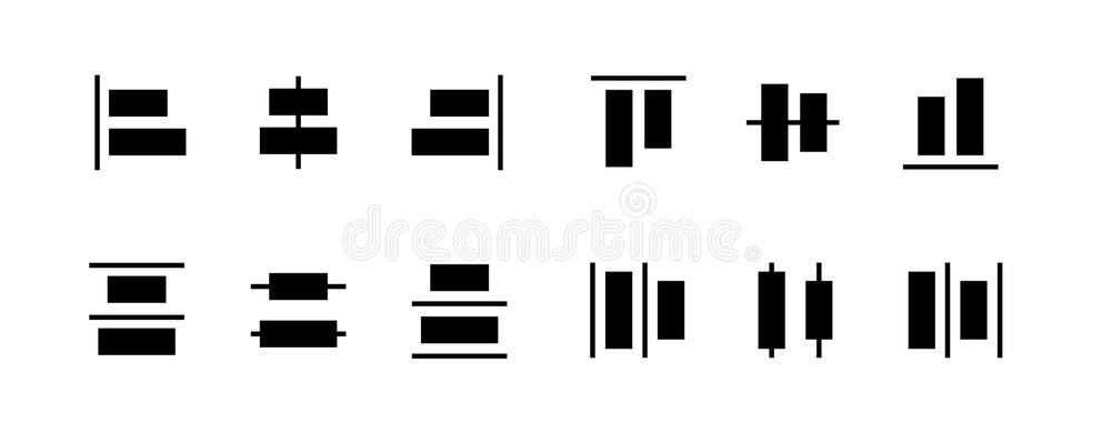 Alignment Icon Set for Object Positioning in Vector Graphic Editor ...