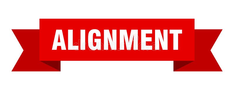 Alignment ribbon. stock vector. Illustration of alignment - 191260134