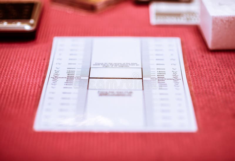 Alignment sheet for lens stock photo. Image of positioning - 64242730