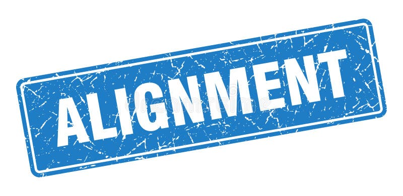 Alignment Sign. Alignment Circular Band Label. Alignment Sticker Stock ...