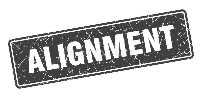 Alignment Sign. Alignment Circular Band Label. Alignment Sticker Stock ...