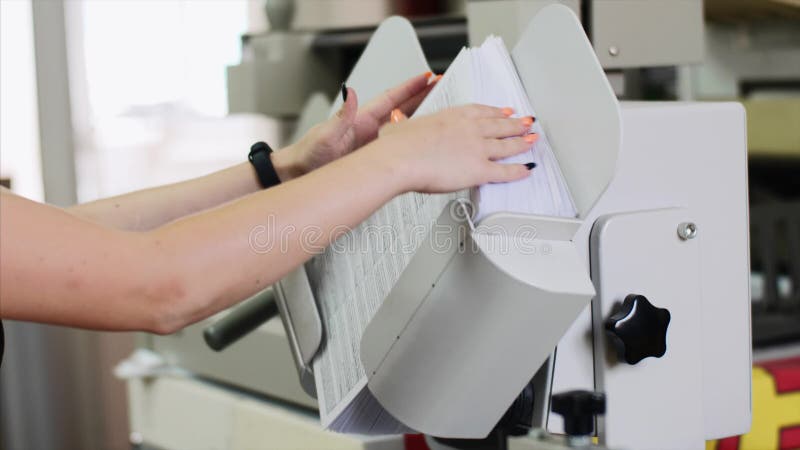 Alignment of Stack of Paper Documents in Printing House in Shaking ...