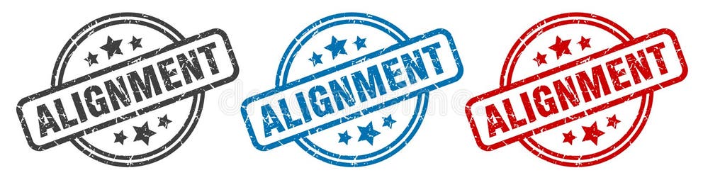 Alignment Stamp. Alignment Round Isolated Sign Stock Vector ...
