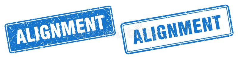 Alignment Stamp Set. Alignment Square Grunge Sign Stock Vector ...